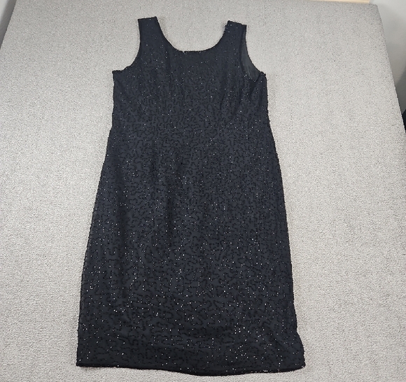 Jmd New York | Dresses | Jmd New York Black Sleeveless Beaded Uneck ...